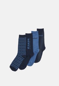 Levi's® GIFTBOX REG CUT DENIM LOGO 4 PACK - Chaussettes - blue combo ...