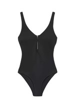 OYSHO ZIP TRIANGLE - Badeanzug - black/schwarz - Zalando.at