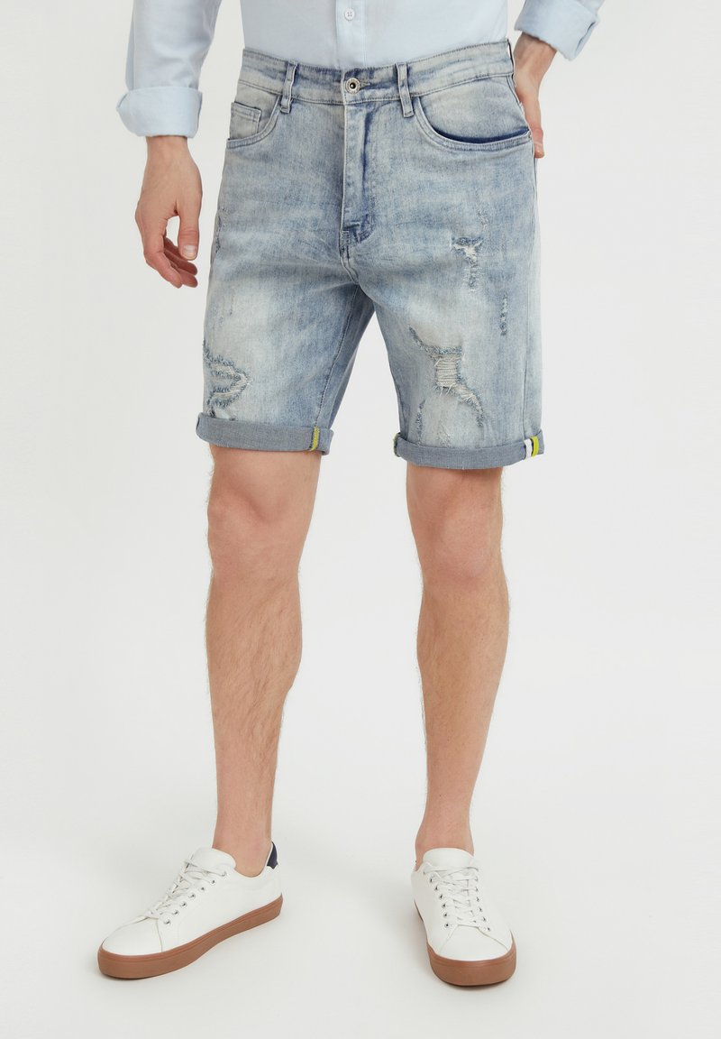Finn Flare Denim shorts - light blue - Zalando