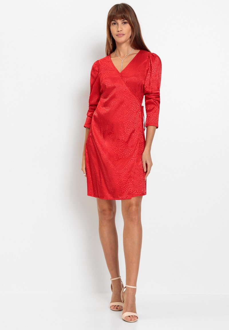 bonprix IN WICKELOPTIK - Freizeitkleid - red/rot - Zalando.ch