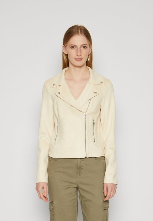 Koroshi Imitatieleren jas - white/crème - Zalando.be