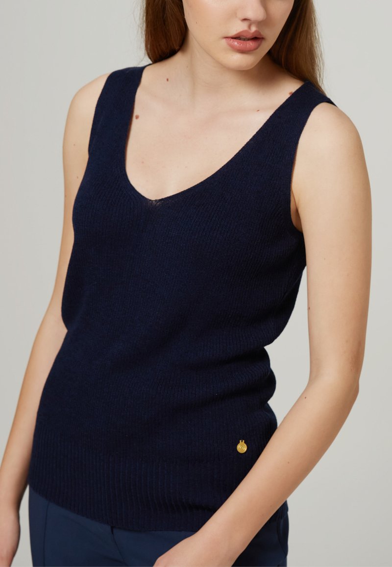 4funkyflavours JUST A LITTLE BIT - Top - dark blue/azul - Zalando.es