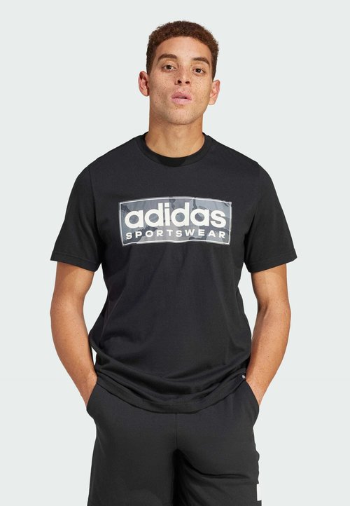 adidas Sportswear M CAMO G T - Triko s potiskem - black/černá - Zalando.cz