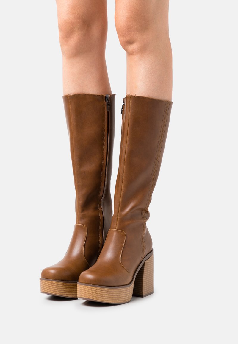 mtng SETENTA - Kozaki na platformie - brown/brązowy - Zalando.pl