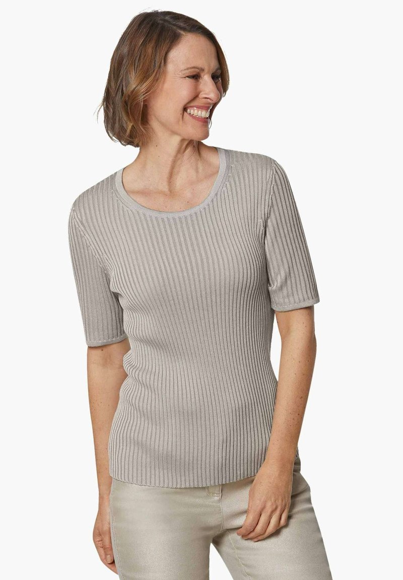 GOLDNER PFLEGELEICHTER IN HOCHWERTIGER - T-shirt basic - taupe - Zalando.nl