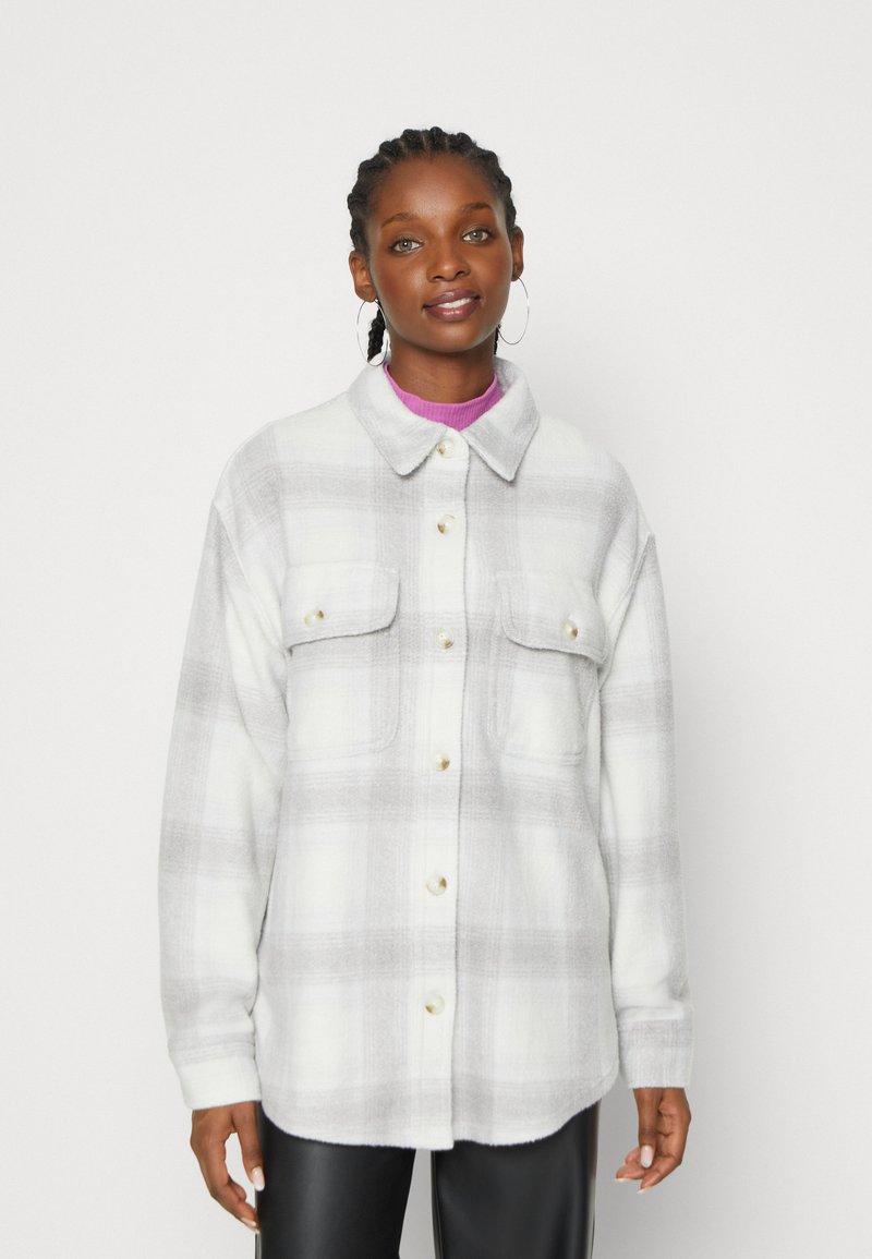 American Eagle CORE SHACKET - Short coat - gray/light grey - Zalando.ie