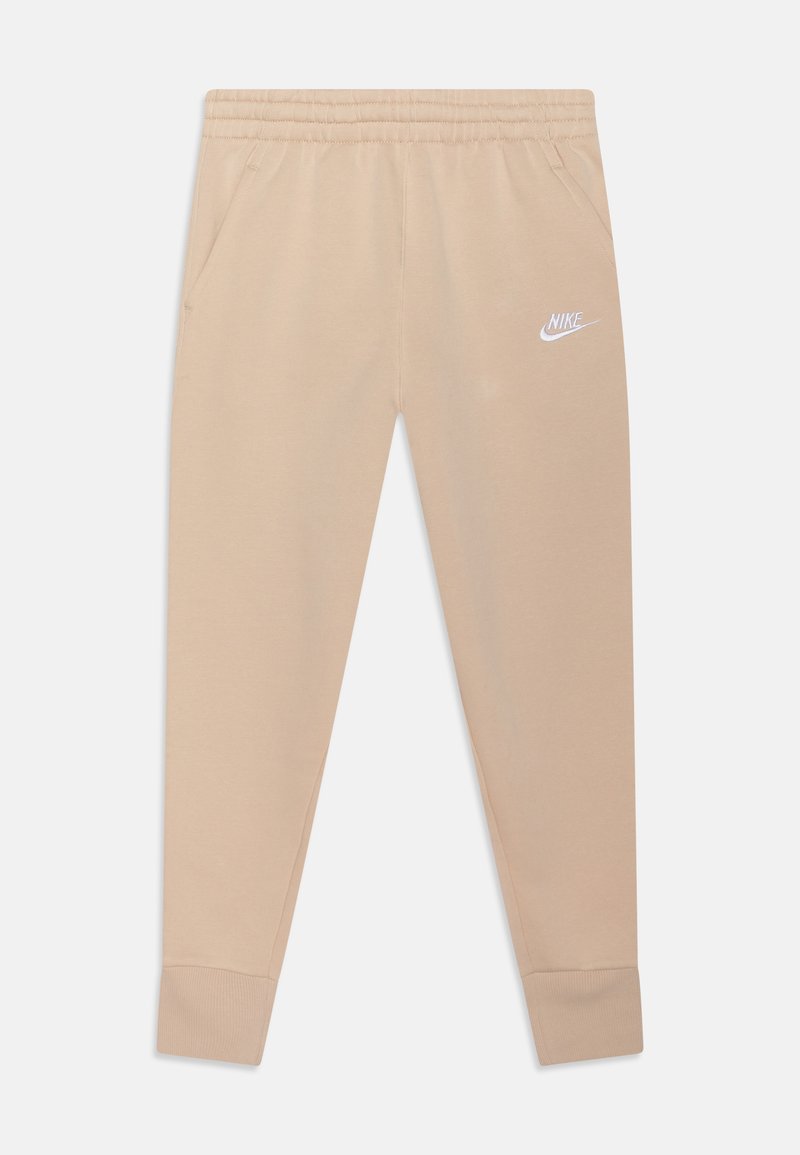 Nike Sportswear CLUB - Tracksuit bottoms - sanddrift/white/beige ...