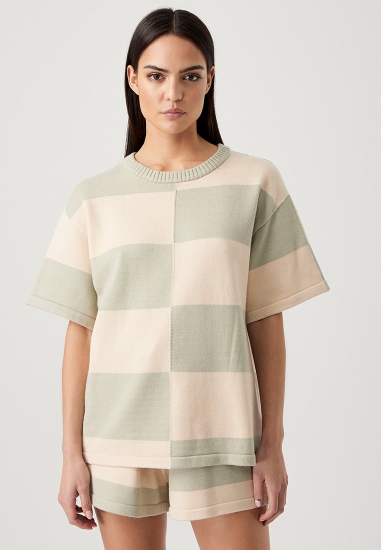 ST MRLO CHECKER - Print T-shirt - sage green/green - Zalando