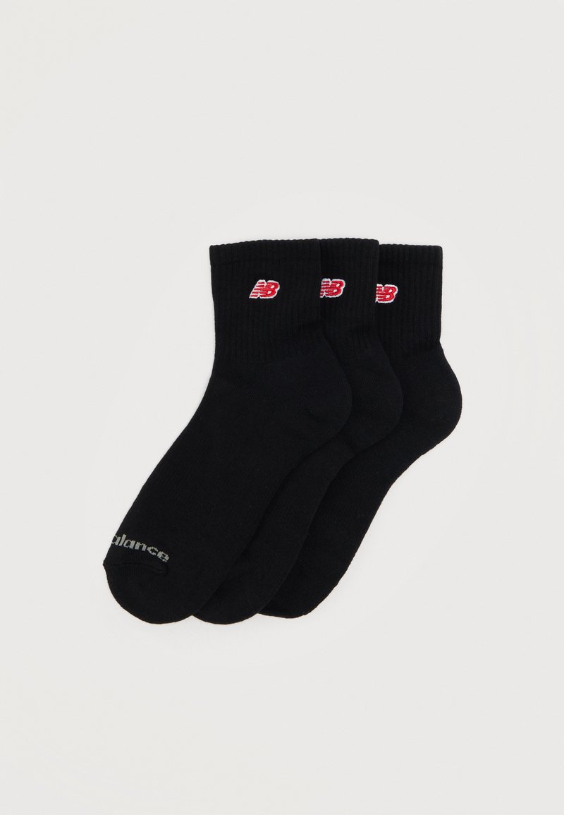 New Balance PATCH LOGO ANKLE UNISEX 3 PACK - Socken - black/schwarz ...