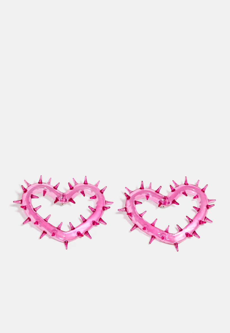 HUGO KREIT SPIKY HEARTS HOOPS BARBIE - Ohrringe - barbie pink/pink ...