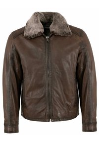 Mark Maddox THILO - Leather jacket - braun/brown - Zalando