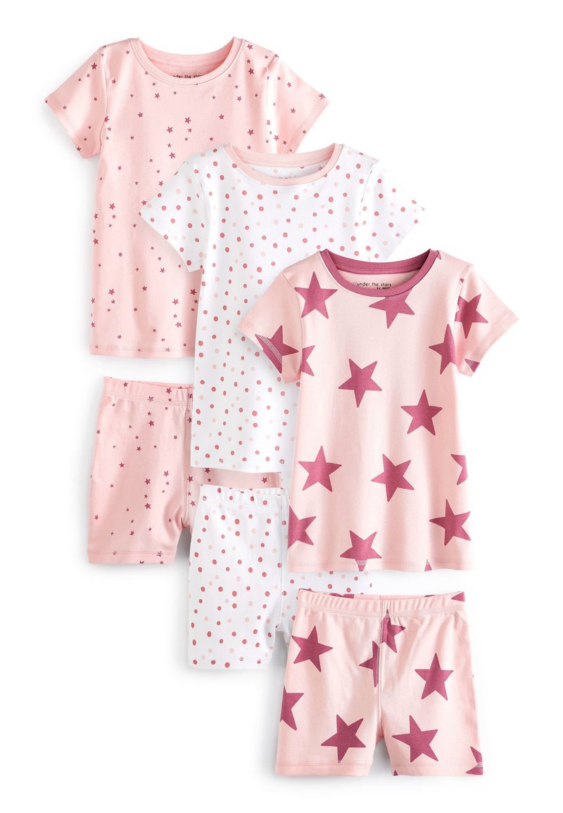 Next SHORT PYJAMAS 3 PACK - Pyjamas - pink star/ljusrosa - Zalando.se