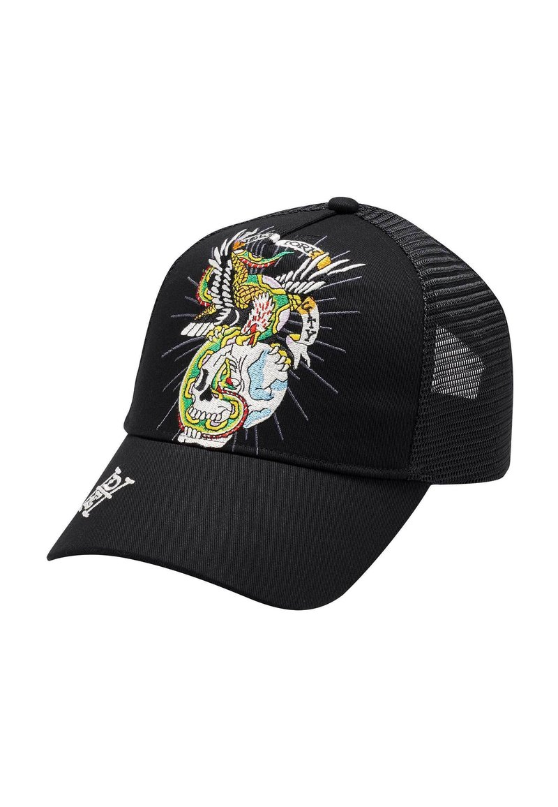 Ed Hardy EAGLE & SNAKE TWILL FRONT UNISEX - Cap - black black/black ...