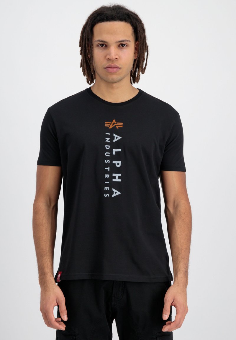 Alpha Industries PRINT T - T-Shirt print - black/schwarz - Zalando
