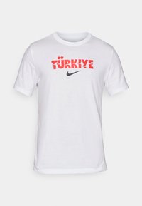 Nike Performance TURKIYE CREST TEE - Print T-shirt - white/sport red ...