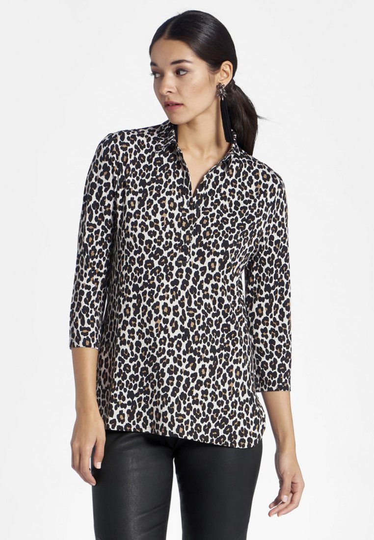 PETER HAHN Blouse - white/camel/blanc - ZALANDO.FR