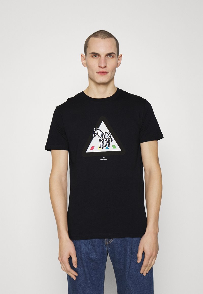Ps Paul Smith Crossing T Shirt Print Dark Blue Donkerblauw Zalando Nl