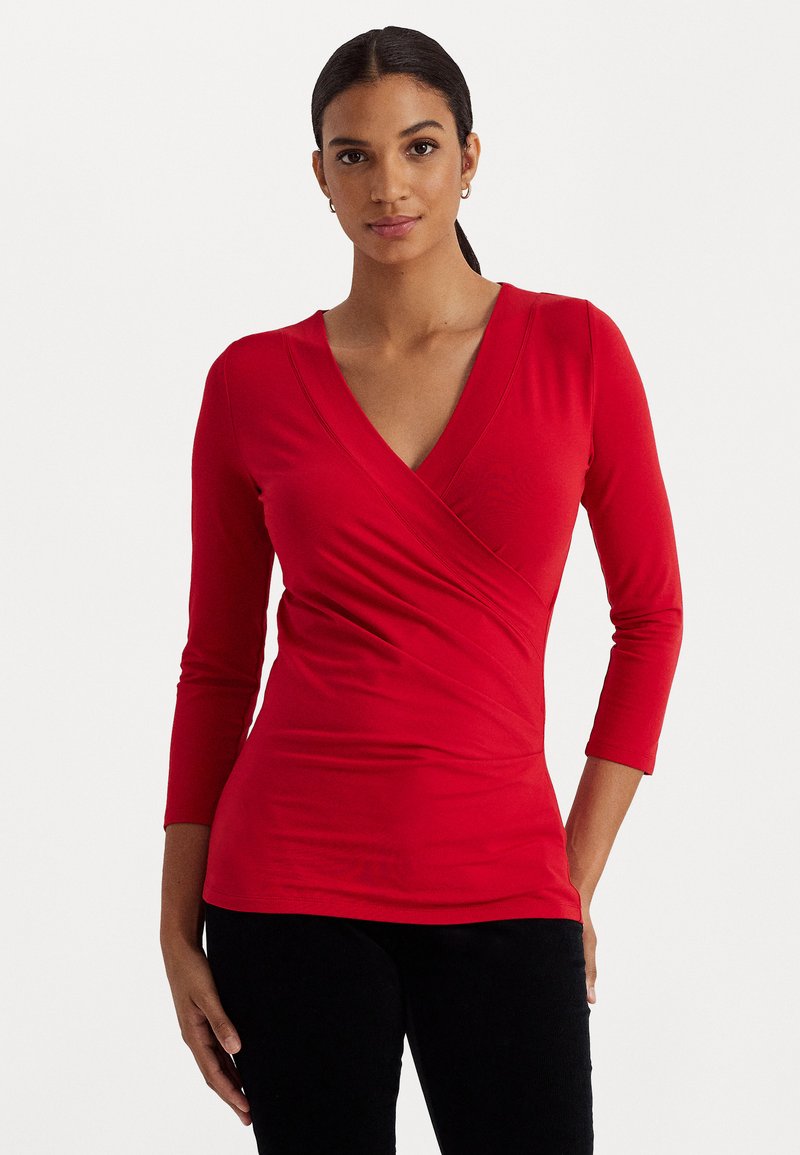 Lauren Ralph Lauren ALAYJA 3/4 SLEEVE - Langærmet T-shirt - red/rød ...