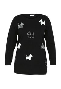 Paprika LANGER - BEDRUCKT MIT SCHOTTISCHEN HUNDEN - Strickpullover ...