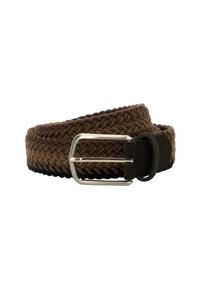 Boggi Milano ELASTICATED - Braided belt - dark brown - Zalando