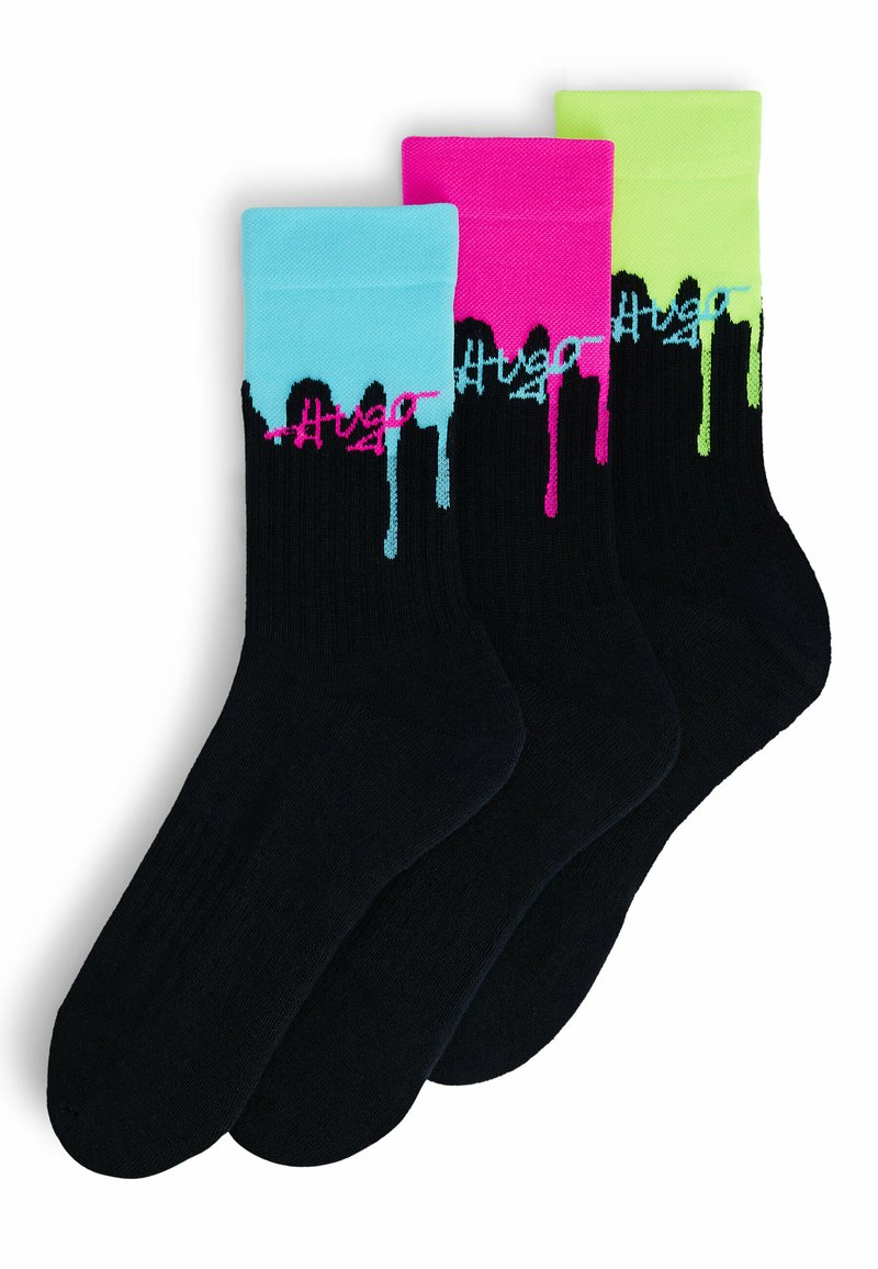 HUGO 3P QS DRIP CC - Socks - dark blue one/dark blue - Zalando.co.uk