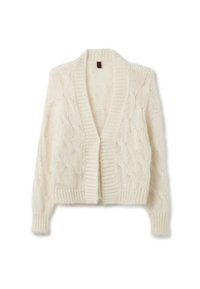 Stefanel CABLE-KNIT OVERSIZED - Cardigan - soft white/white - Zalando