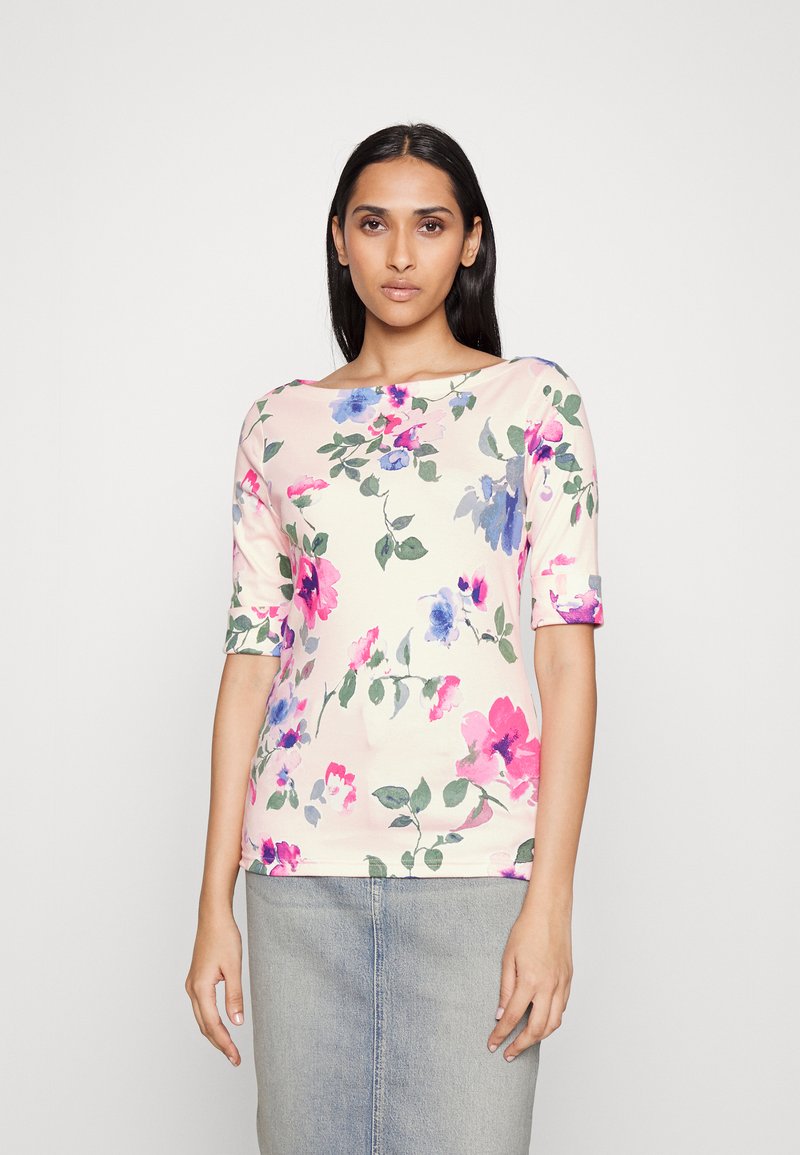 Lauren Ralph Lauren Judy Mid Sleeve T Shirt Print Pink Multi Colouredpink Zalandoch