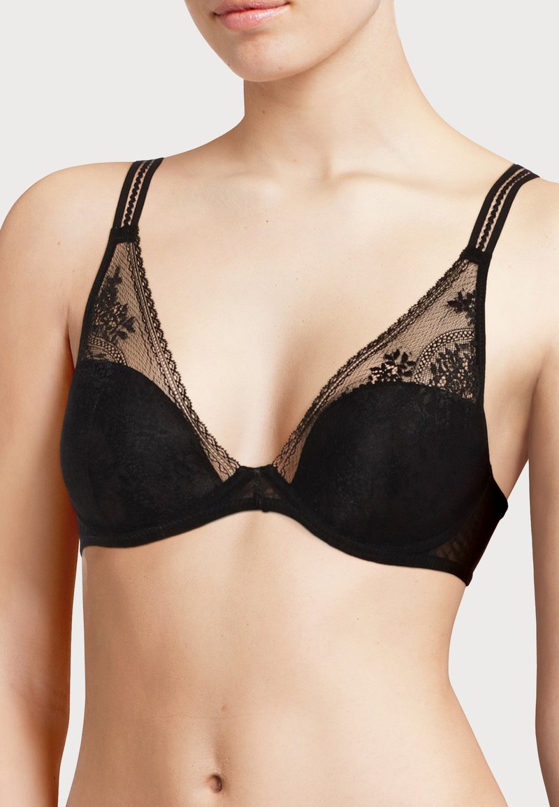 Passionata MADDIE PLUNGE BRA - Trokutasti grudnjak - black/crno - Zalando.hr