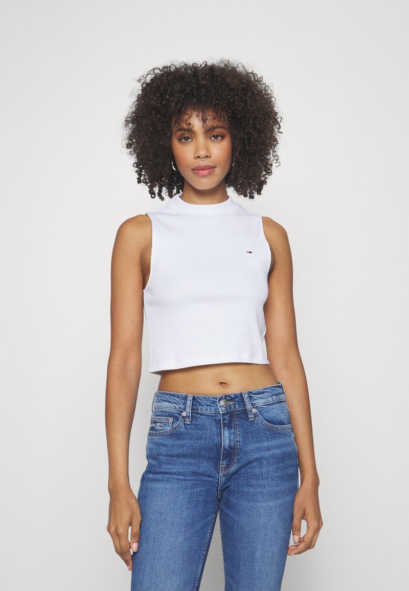 Tommy Jeans MOCKNECK TANK - Top - white - Zalando.co.uk