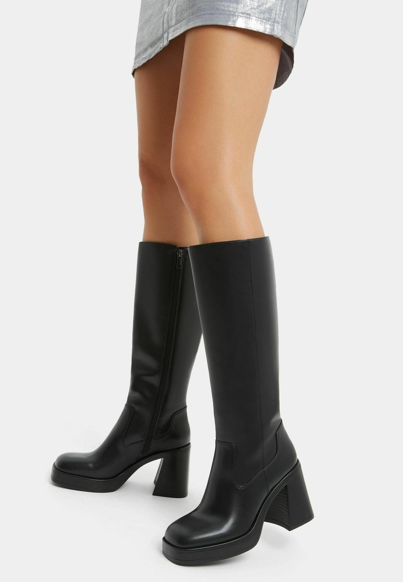 Bershka Højhælede støvler - black/sort - Zalando.dk