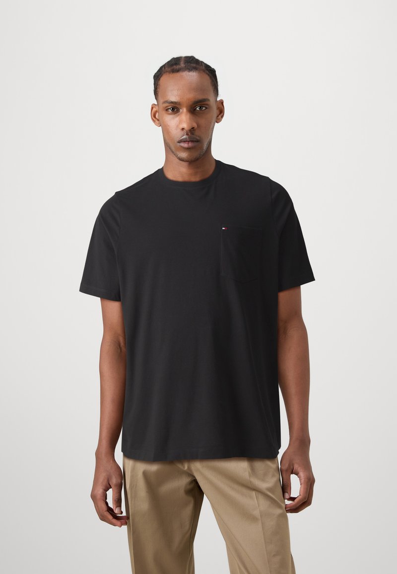Tommy Hilfiger POCKET TEE - Basic T-shirt - black - Zalando.ie
