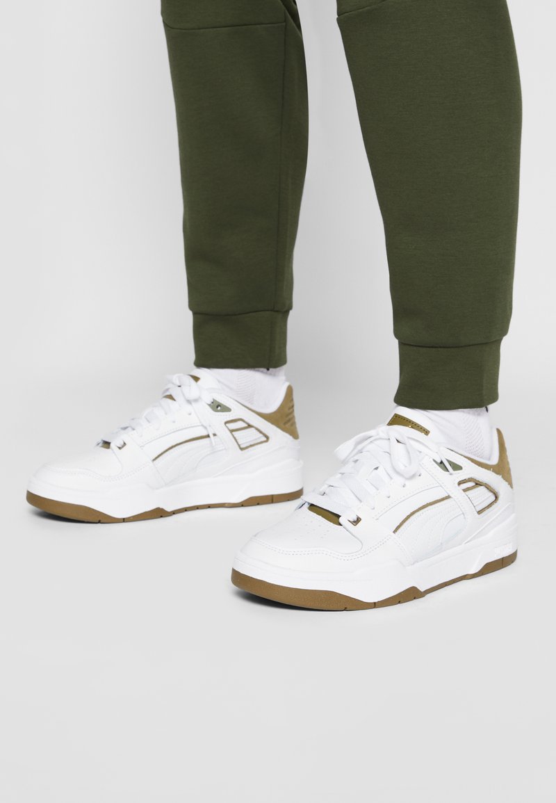 Puma SLIPSTREAM UNISEX - Sneakers - white/olive/hvid - Zalando.dk