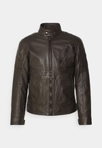 JOOP! Jeans LIMA - Leather jacket - dark green - Zalando.co.uk