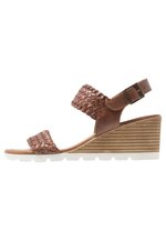 Pier One Sandalen met sleehak - cognac - (Pre-owned) - Zalando.be