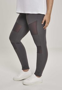 Urban Classics LADIES TECH MESH LEGGINGS - Leggings - raw grey/gris ...