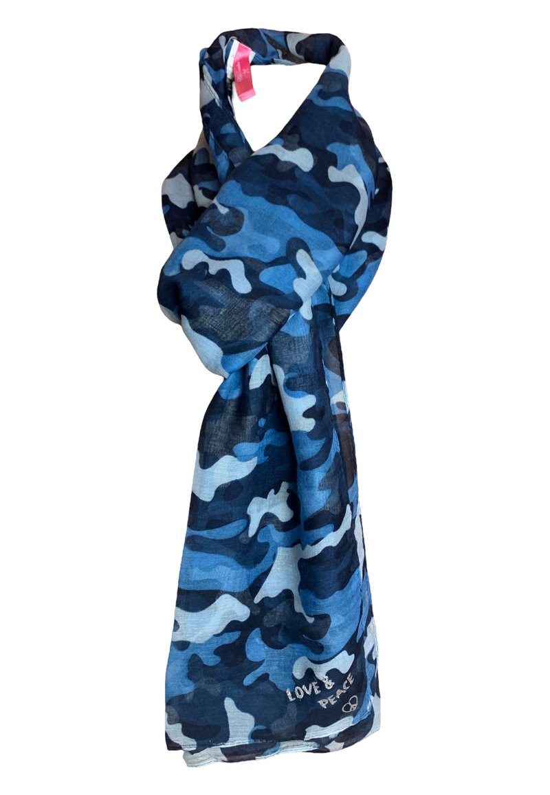 Moda Romantica CAMOUFLAGE LOVE PEACE - Scarf - blau/blue - Zalando.de