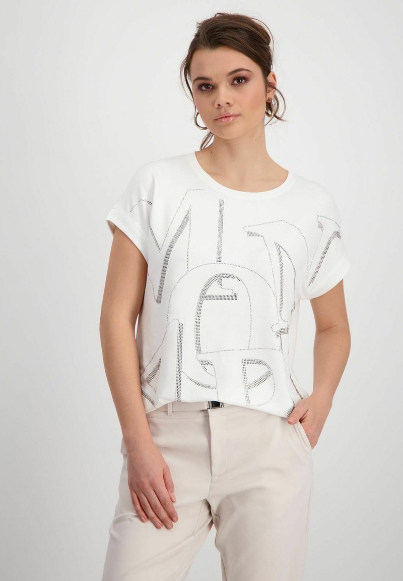 Monari STRASS BUCHSTABEN - T-Shirt print - off white/offwhite - Zalando.at