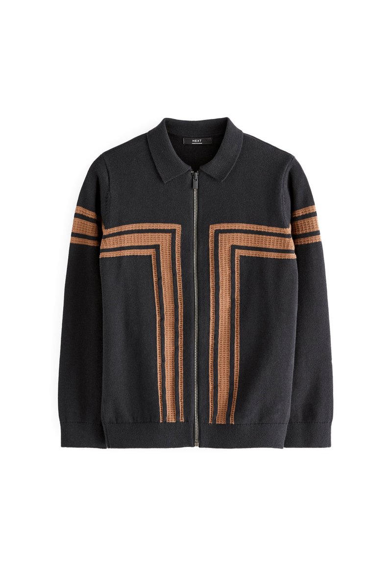 Next LONG SLEEVE - Jumper - black tan brown border design/black - Zalando
