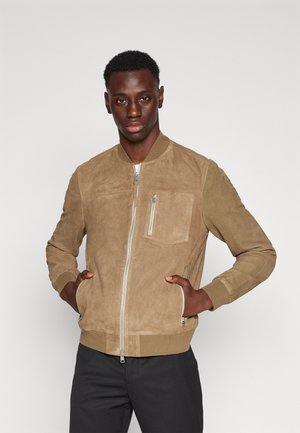 AllSaints DAINS - Lederjacke - beige - Zalando.de