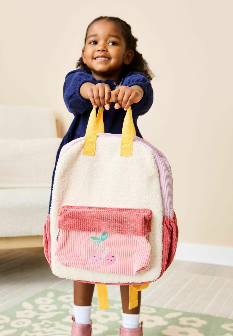 JoJo Maman Bébé BLOCK MEDIUM - Koulureppu - pink cherry borg/pinkki ...