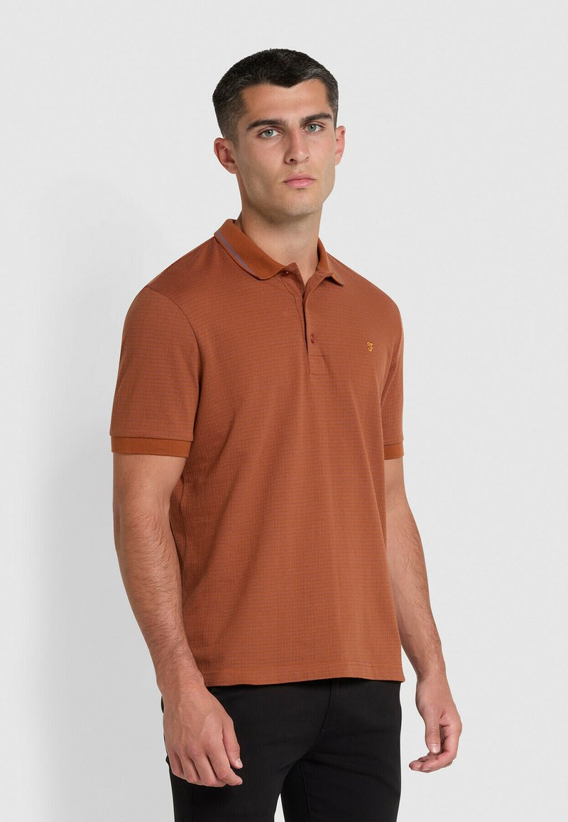 Farah VOLO TEXTURED - Polo shirt - teak/brown - Zalando