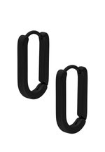 Wildcat OVAL BASIC HOOPS - Earrings - hochglanzpoliert wasserfest/black - Zalando.de