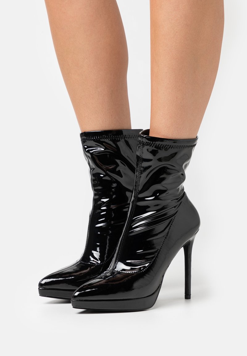 Even&Odd Botine cu toc - black/negru - Zalando.ro