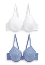 Next 2 PACK PAD FULL CUP - Merevítős melltartó - blue white/kék ...