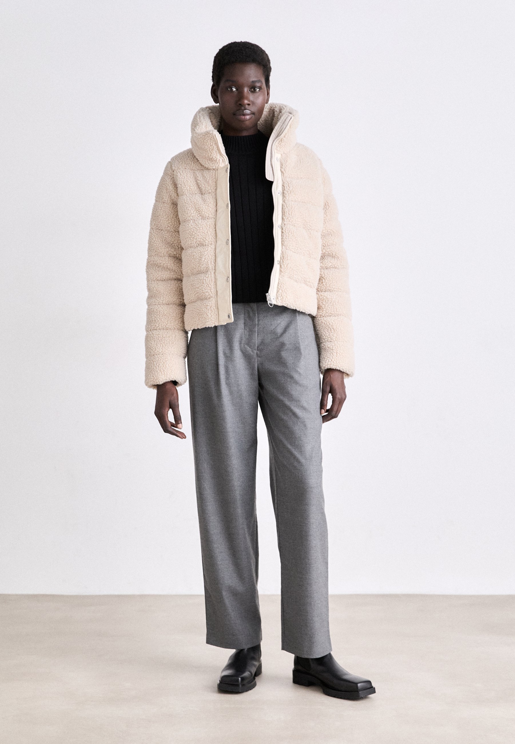 Barbour International FRANCHESCA QUILT Fleecejacke silver cloud beige Zalando