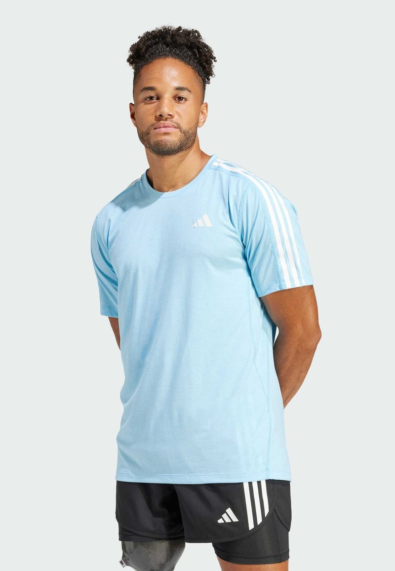 adidas Performance OWN THE RUN 3-STRIPES - Triko s potiskem - semi blue ...