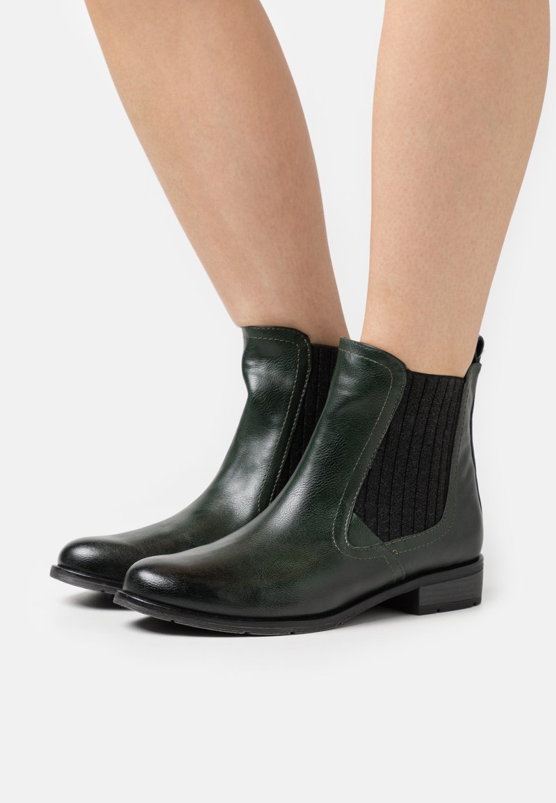 Marco Tozzi Botki/zielony - Zalando.pl