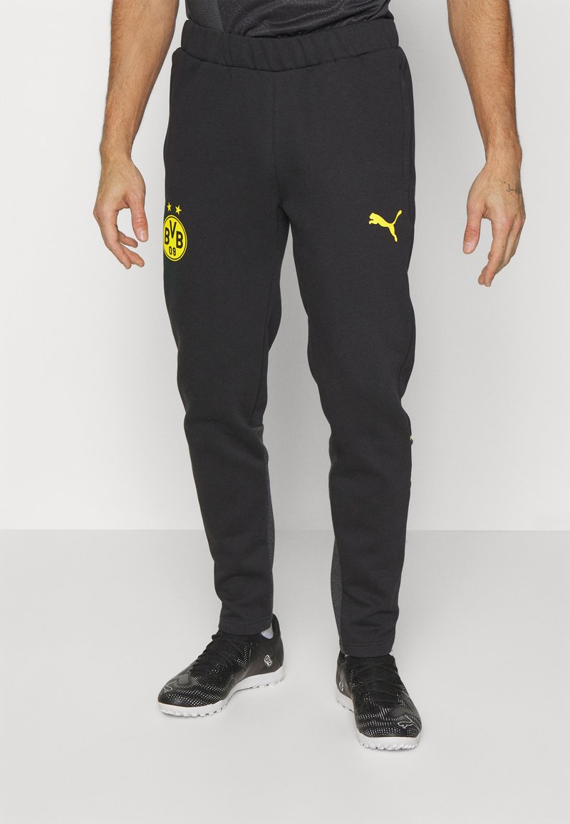 Puma BVB BORUSSIA DORTMUND CASUALS PANTS - Klub merchandise - black ...