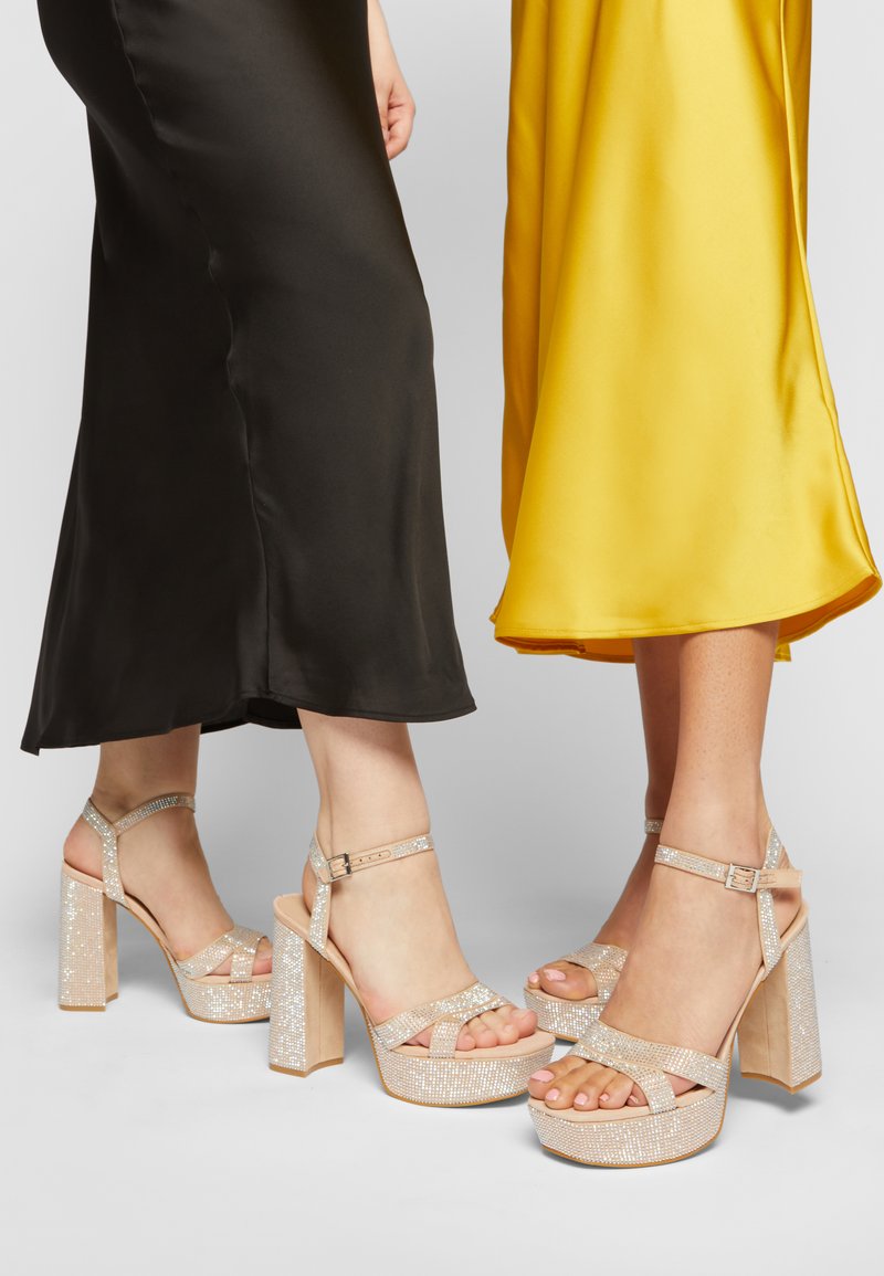 Guess ZELINE - Sandales à talons hauts - nude/beige - ZALANDO.CH