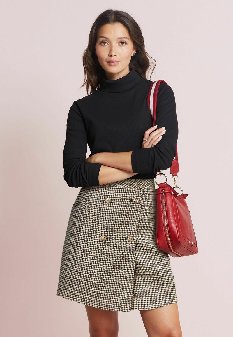 Next BUTTONED MINI SKIRT - A-lijn rok - neutral check/beige - Zalando.be